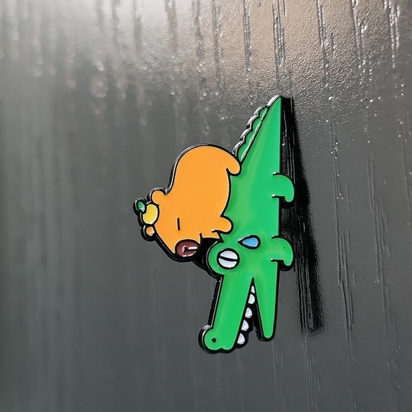 Source Unknown | Jewelry | Capybara Riding Alligator Enamel Pin | Poshmark